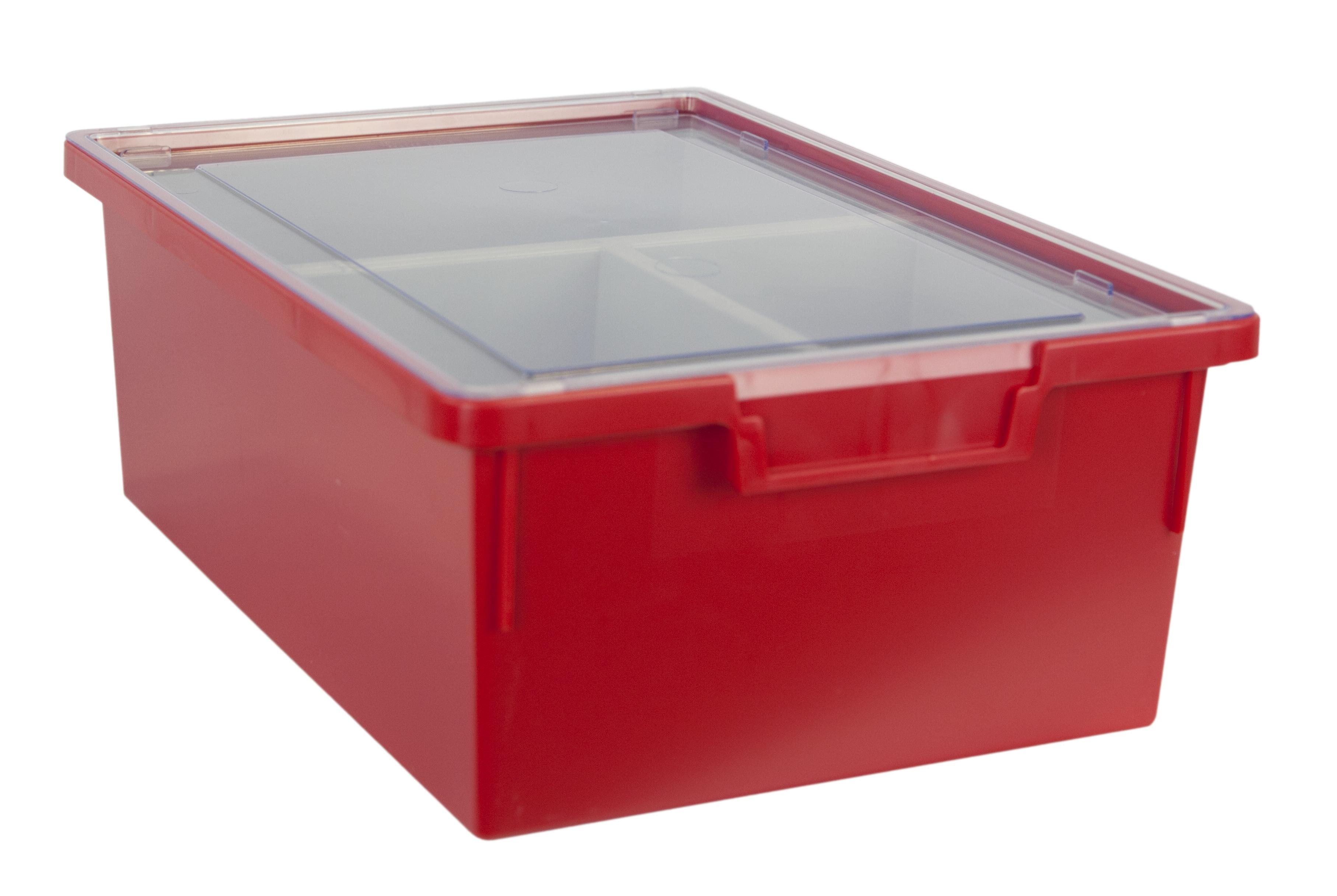 Bin/ Tote/ Tray Divider Kit - Double Depth 6" Bin in Primary Red - 1 ...