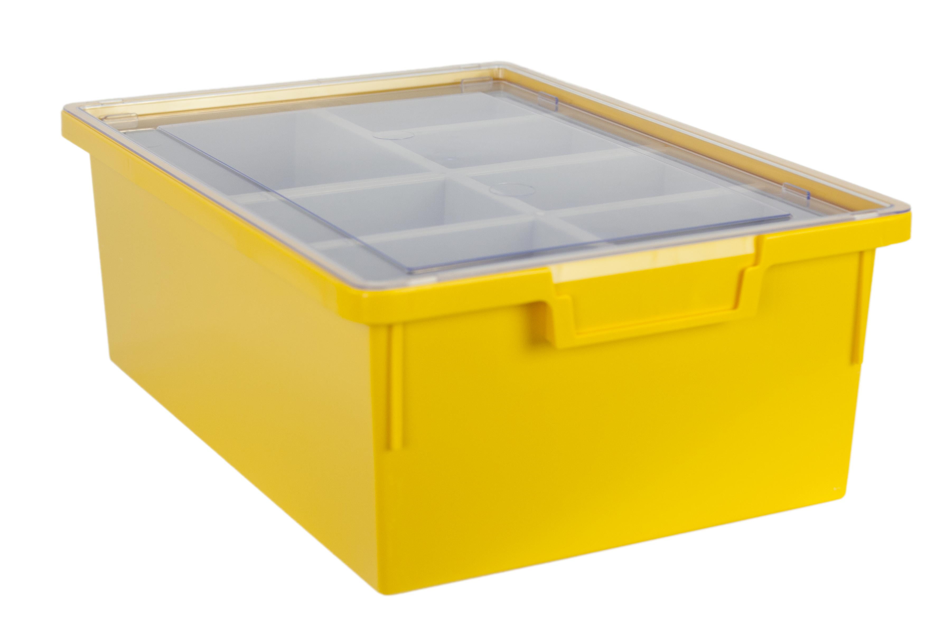 Bin/ Tote/ Tray Divider Kit - Double Depth 6" Bin in Primary Yellow - 1 ...