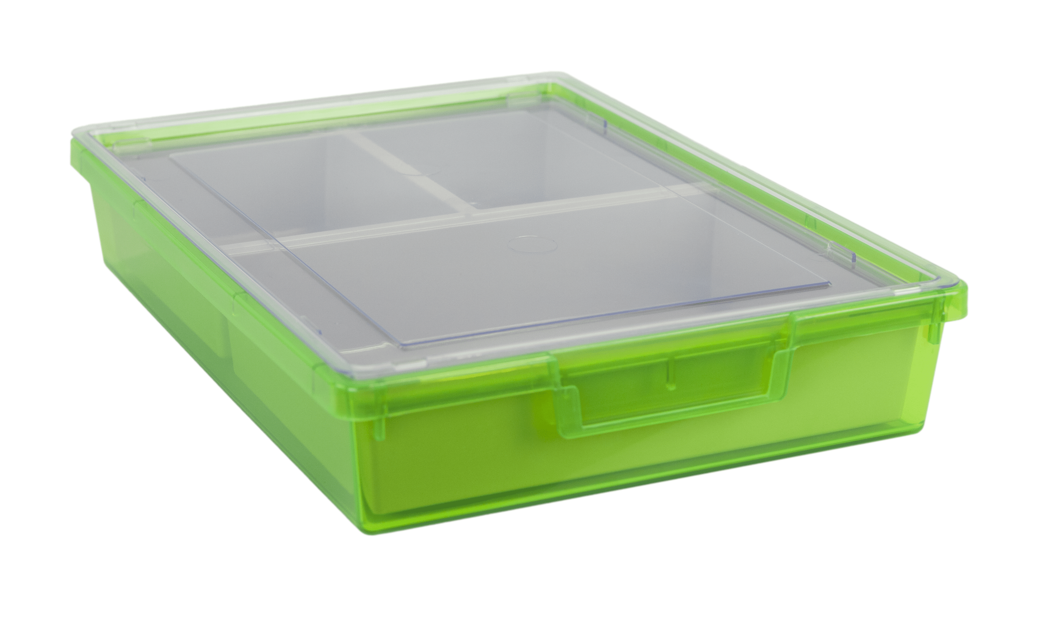 Bin/ Tote/ Tray Divider Kit - Single Depth 3" Bin in Neon Green - 3 ...