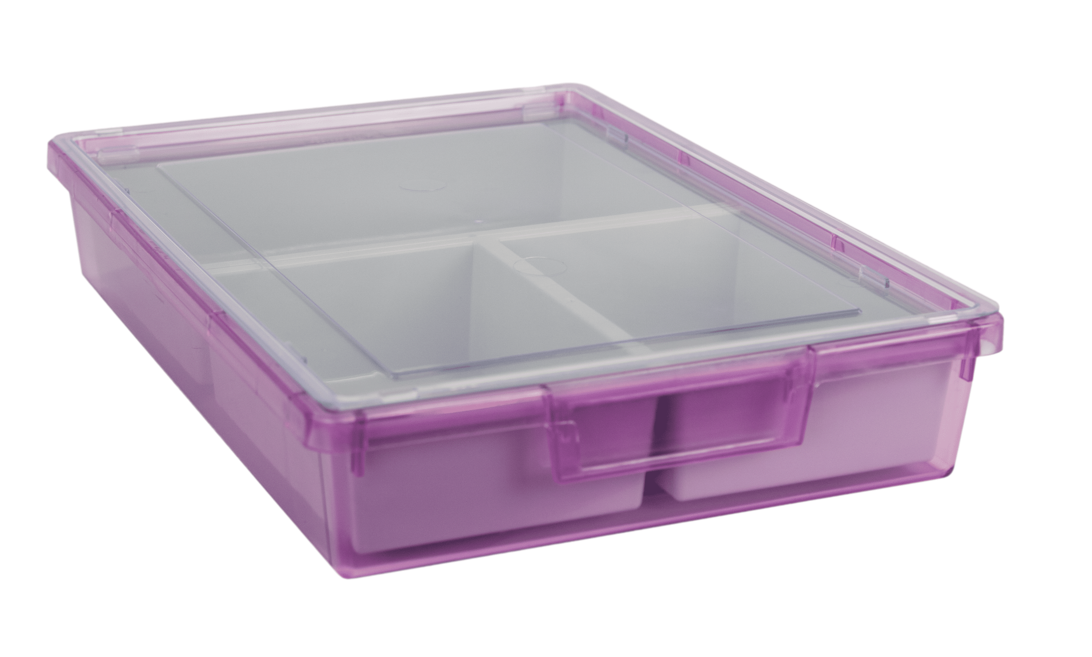 Bin/ Tote/ Tray Divider Kit - Single Depth 3" Bin in Tinted Purple - 3 ...
