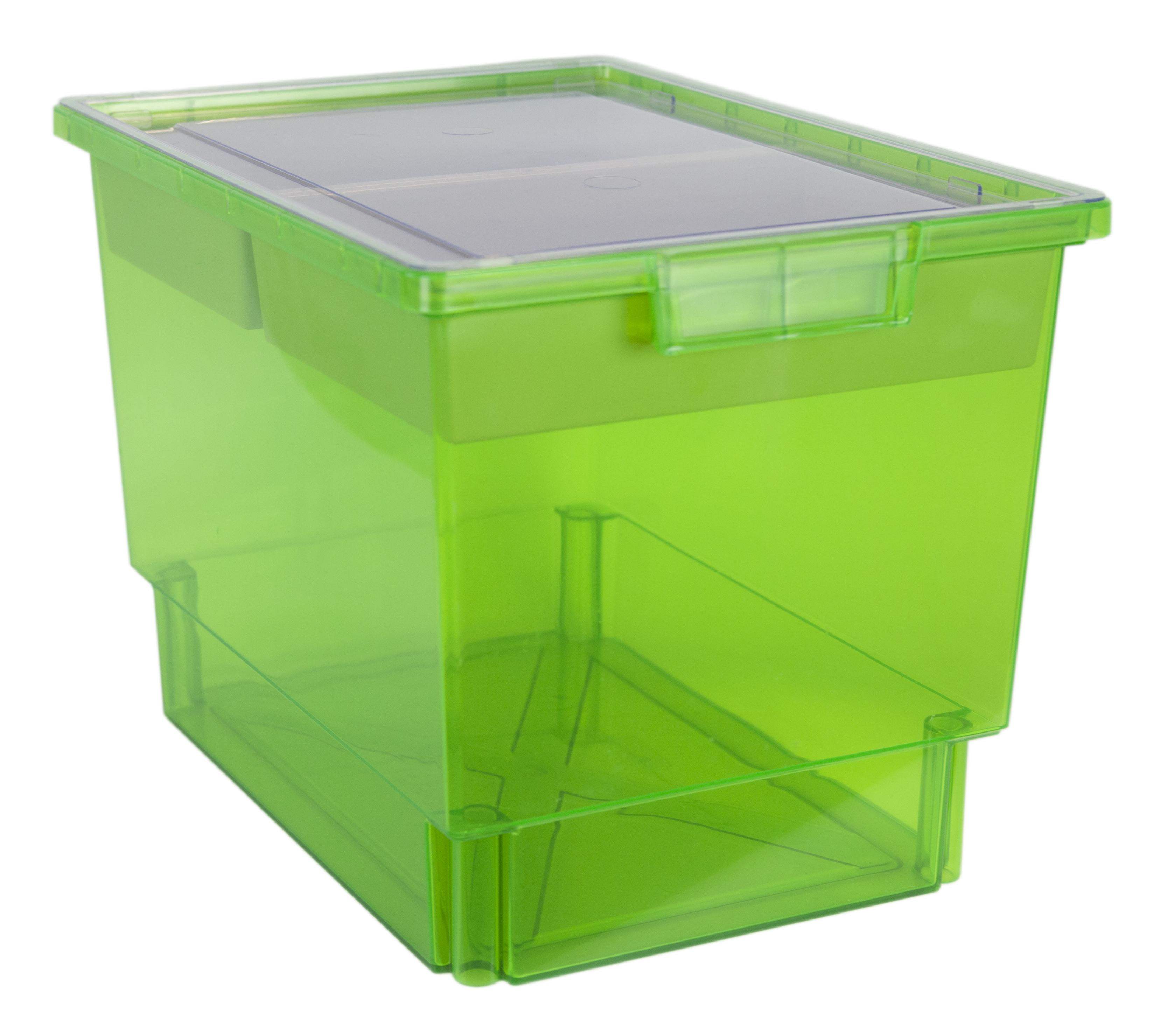 Bin/ Tote/ Tray Divider Kit - Triple Depth 12" Bin in Neon Green - 1 ...