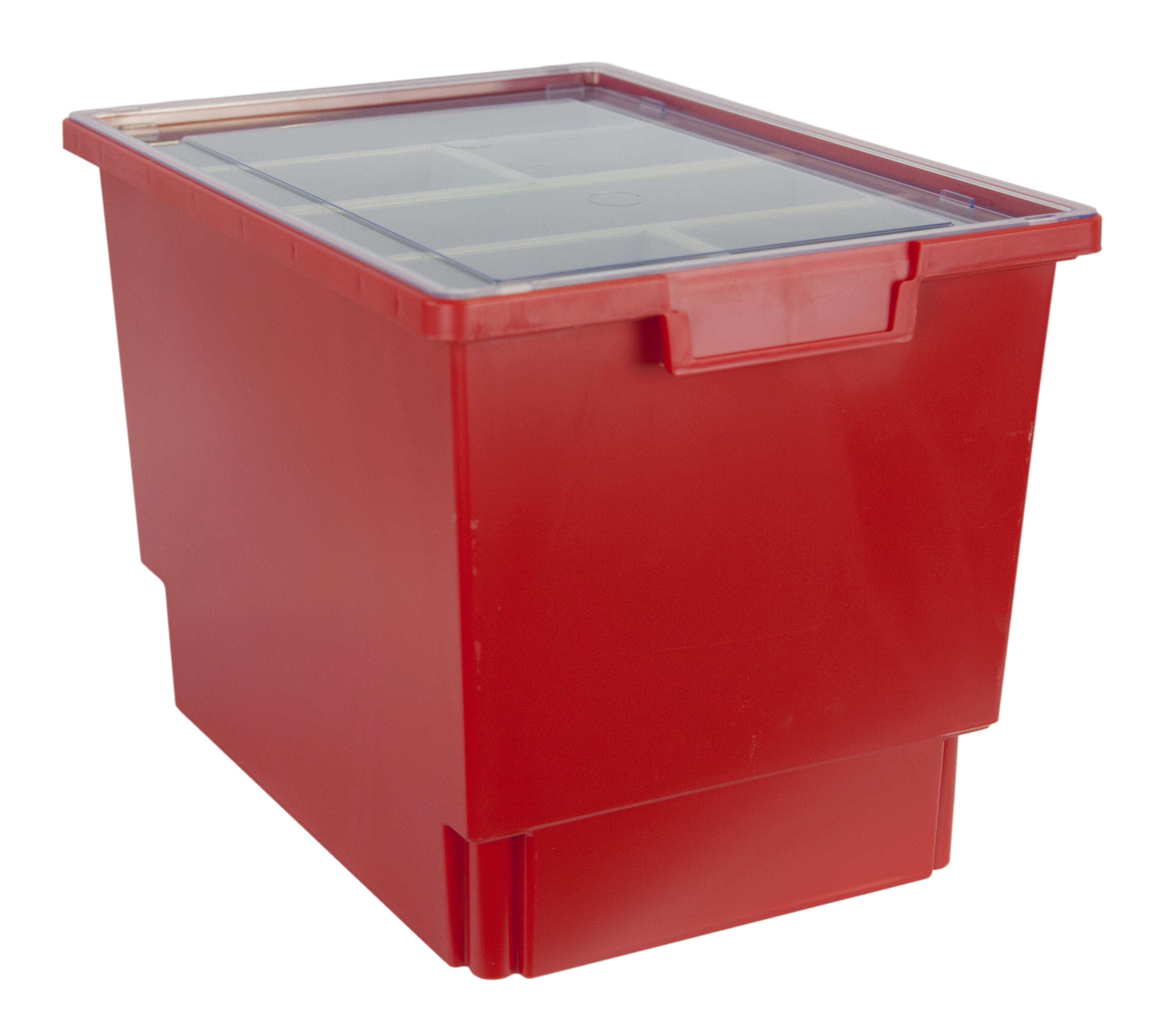 Bin/ Tote/ Tray Divider Kit - Triple Depth 12" Bin in Primary Red - 3 ...