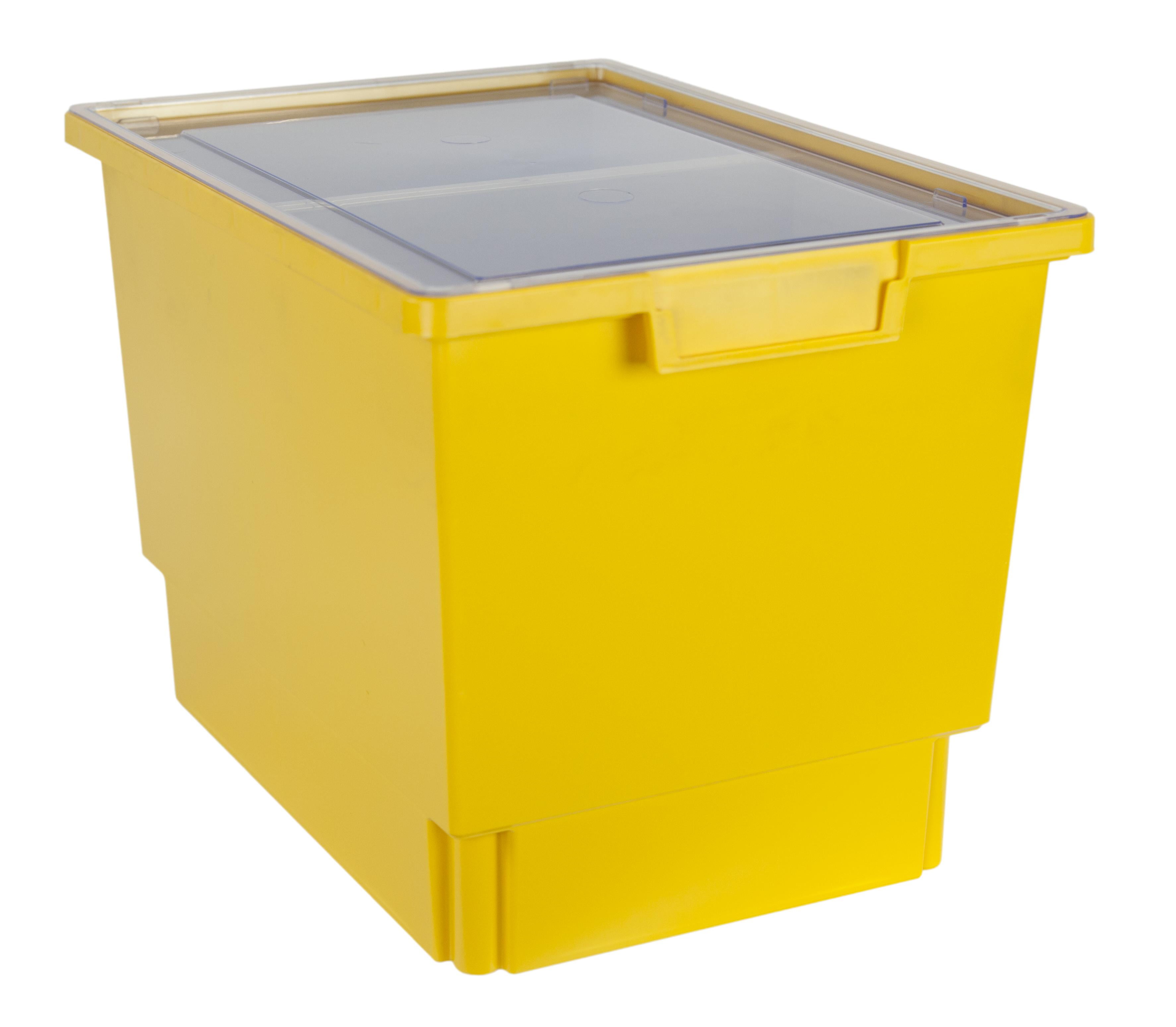 Bin/ Tote/ Tray Divider Kit - Triple Depth 12" Bin in Primary Yellow ...
