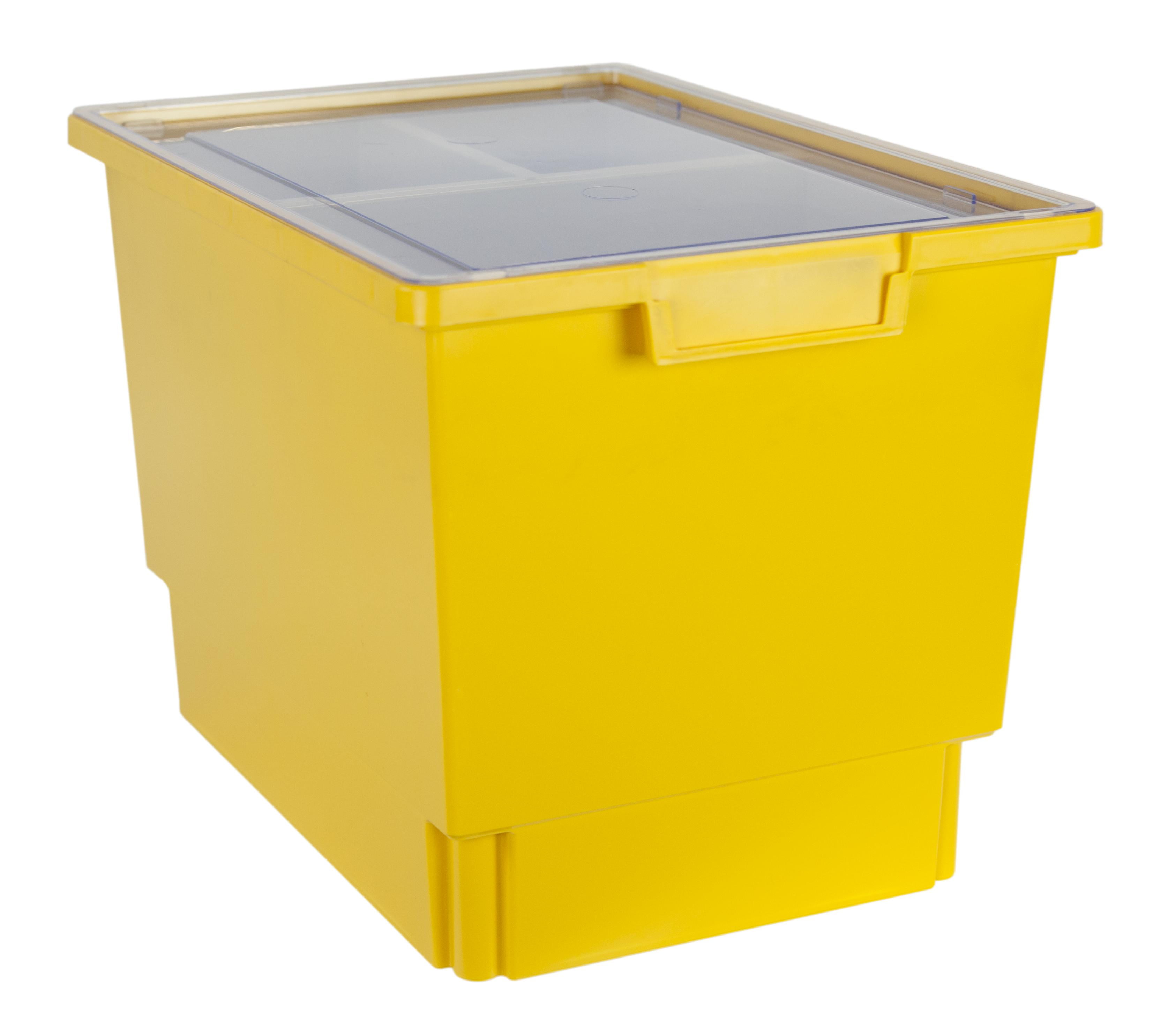 Bin/ Tote/ Tray Divider Kit - Triple Depth 12" Bin in Primary Yellow ...