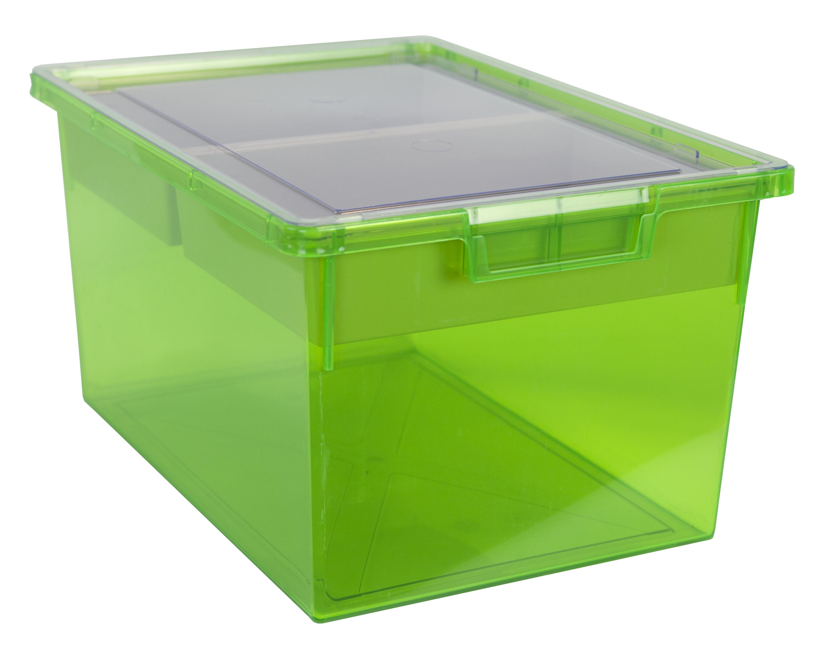 Bin/ Tote/ Tray Divider Kit - Triple Depth 9" Bin in Neon Green - 3 ...
