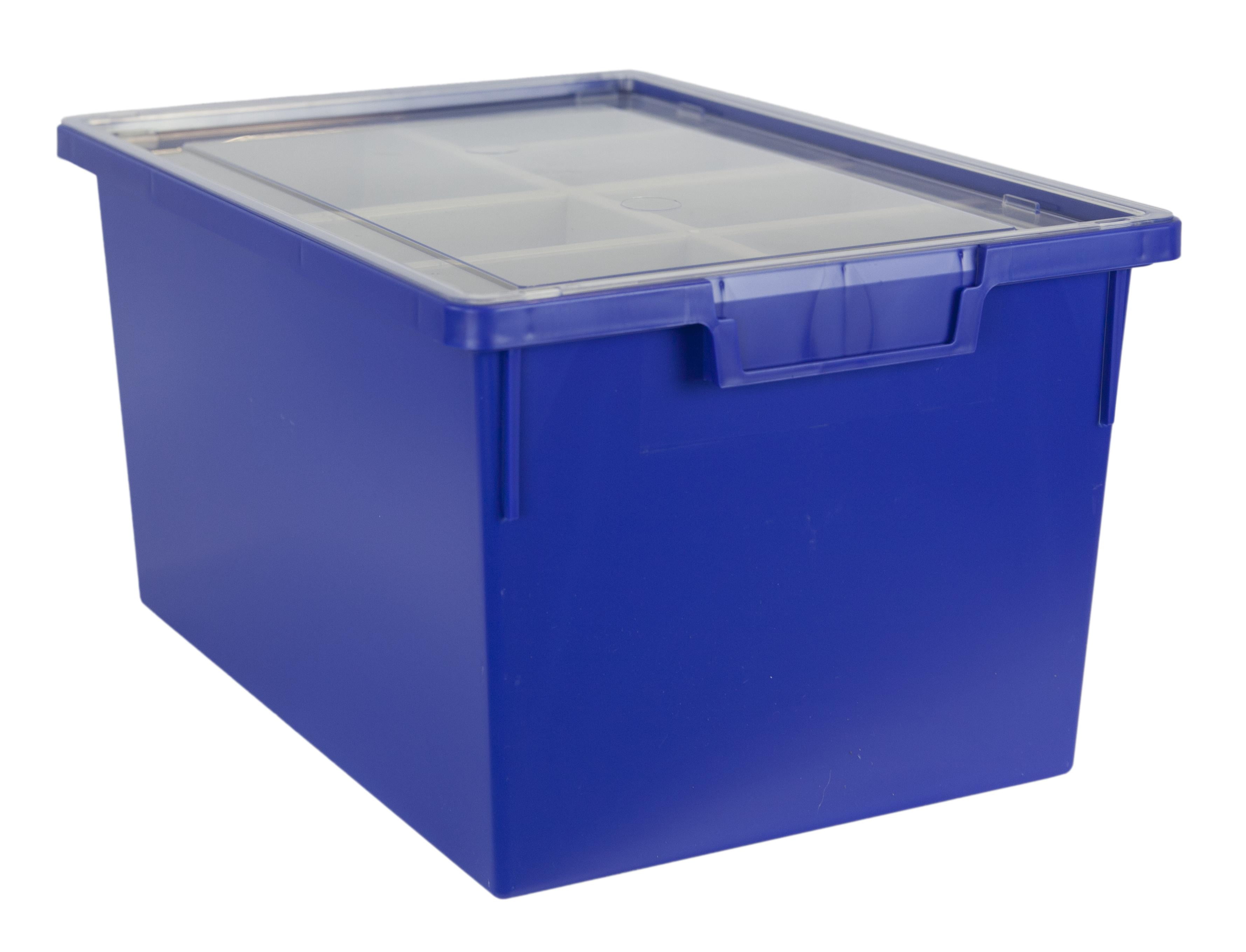 Bin/ Tote/ Tray Divider Kit - Triple Depth 9" Bin in Primary Blue - 3 ...