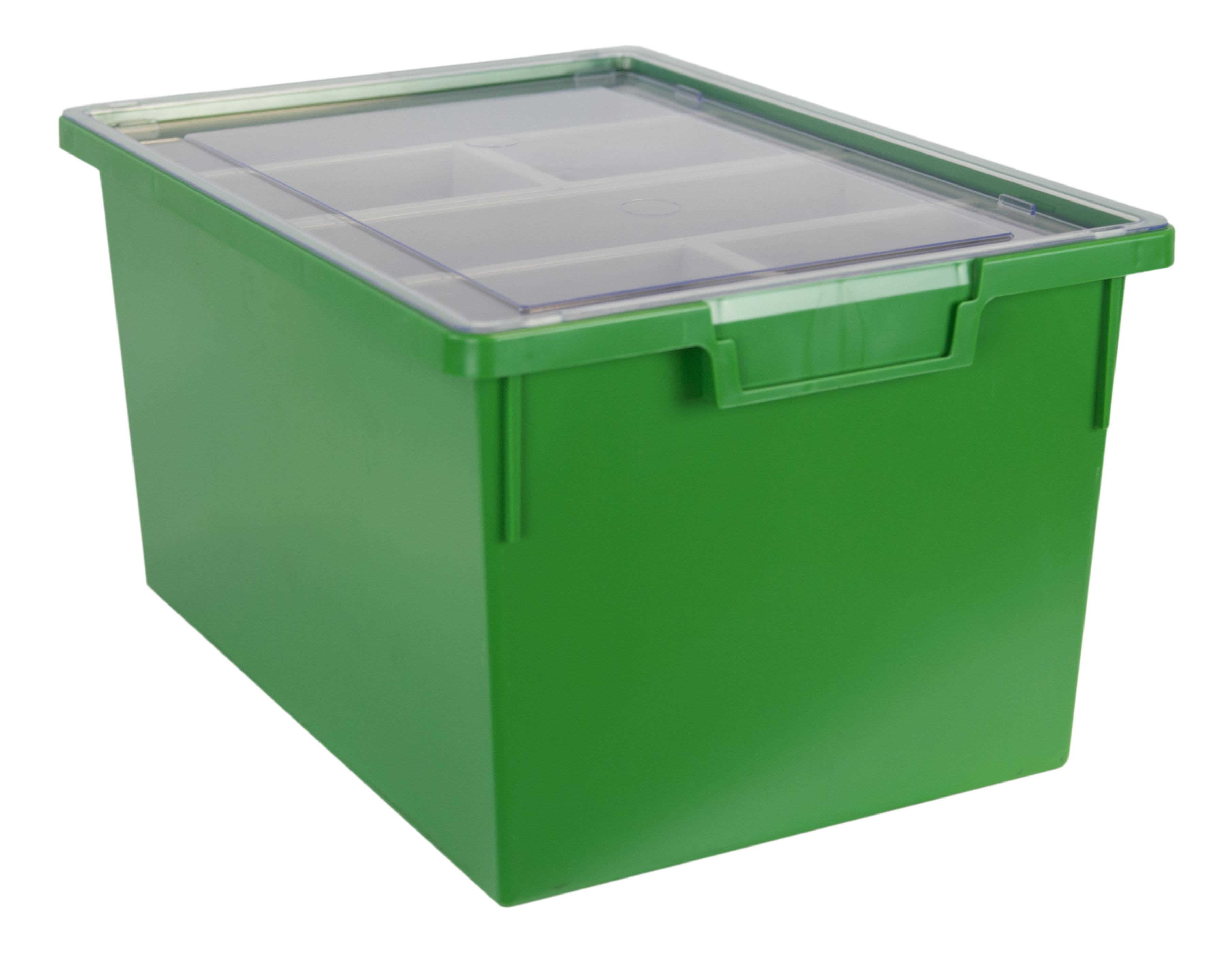 Bin/ Tote/ Tray Divider Kit - Triple Depth 9" Bin in Primary Green - 3 ...