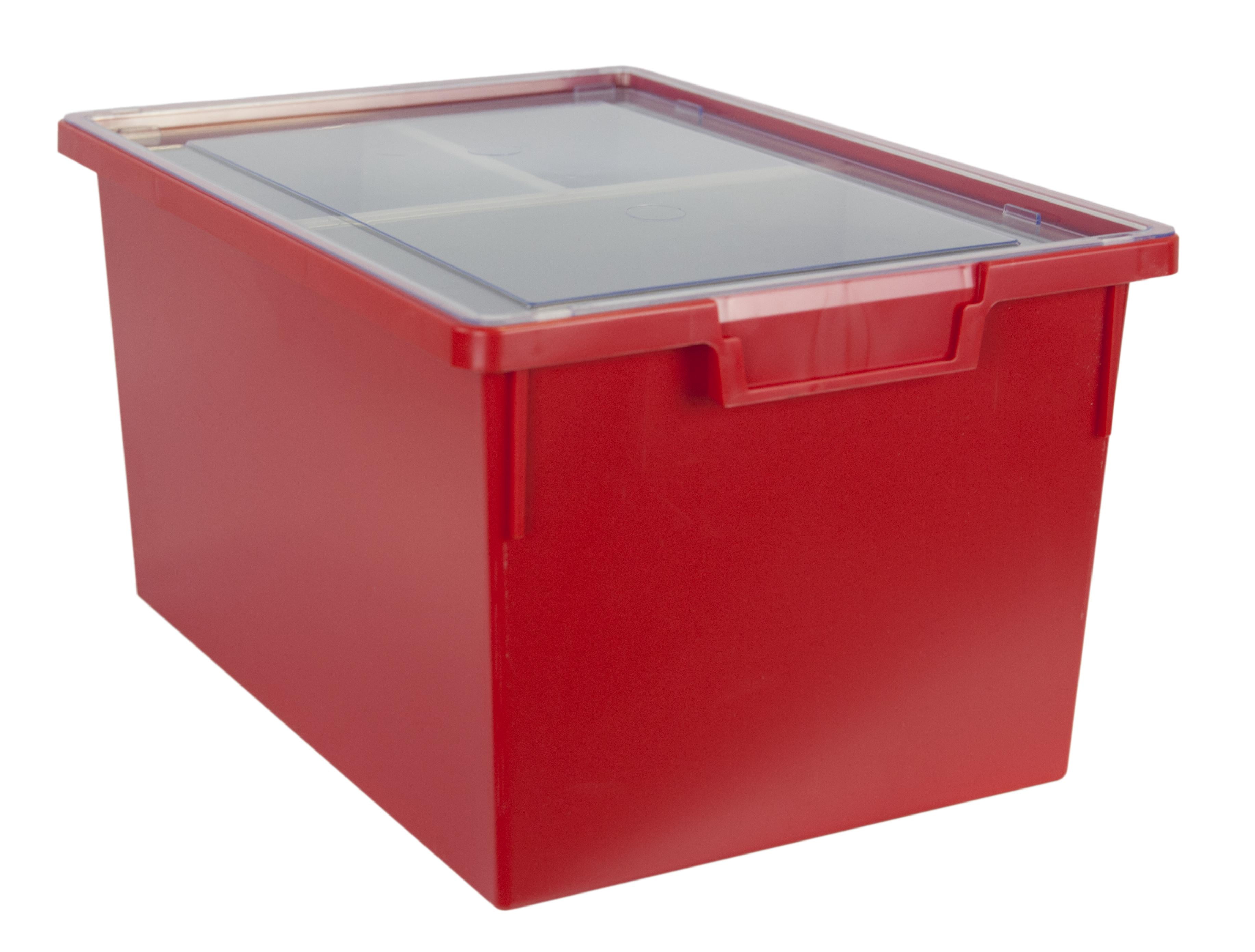 Bin/ Tote/ Tray Divider Kit - Triple Depth 9" Bin in Primary Red - 3 ...