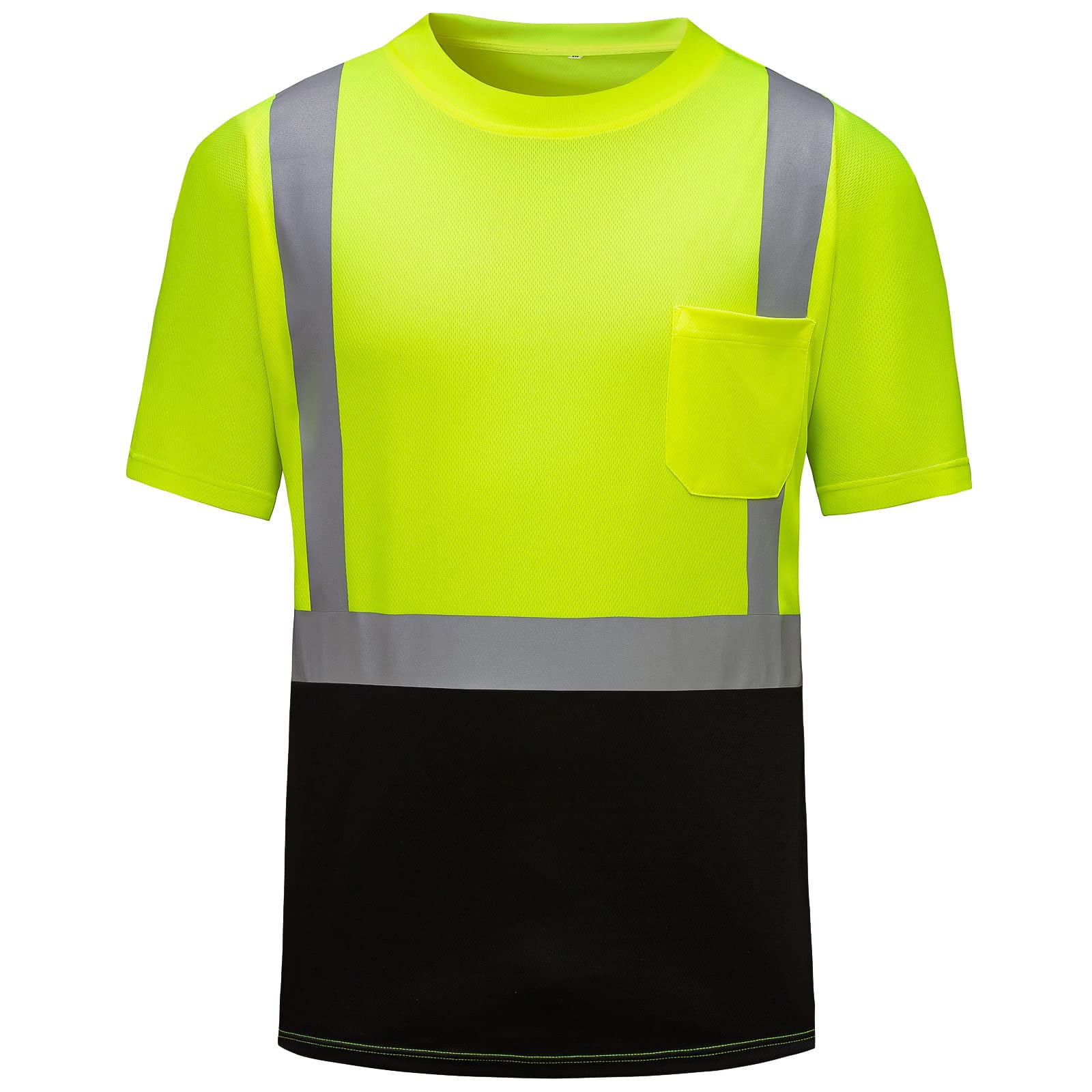 BinBiL High Visibility Shirts Quick Dry Safety T Shirts with Reflective ...