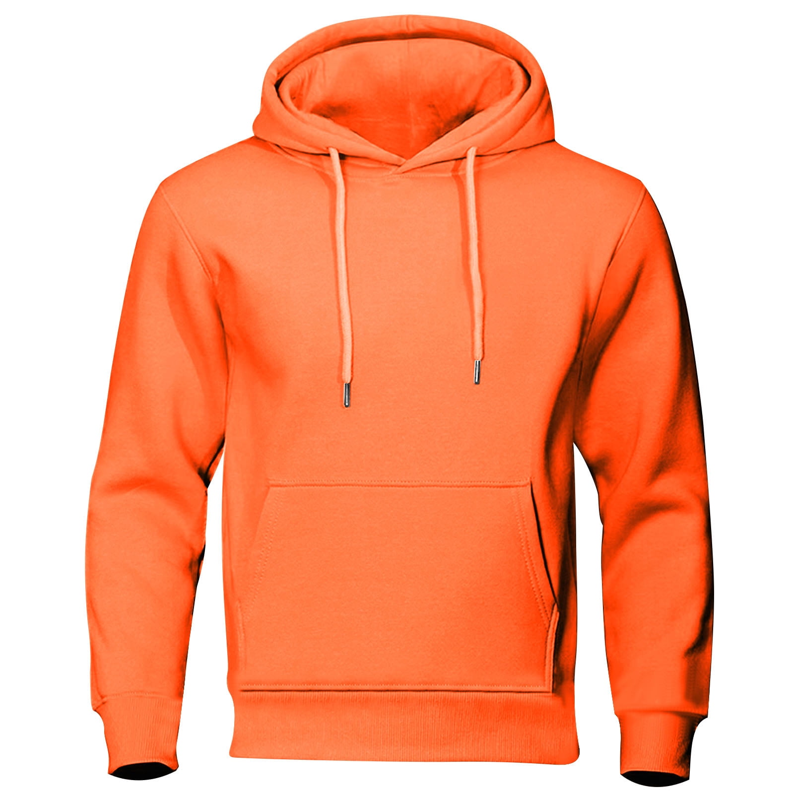 BinBiL Hoodies for Men Solid Color Fleece Hoodie Long Sleeve Pocket ...