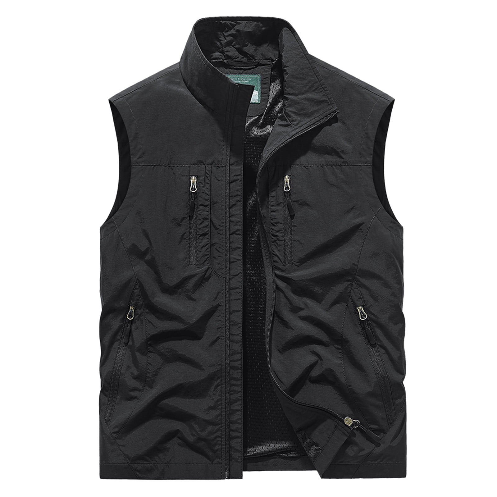 BinBiL Men's Lightweight Outdoor Travel Vest Full Zip Casual ...