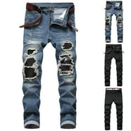 FULL BLUE 5 Pocket Denim Jeans, Regular Fit, Straight Legs, Sits At ...
