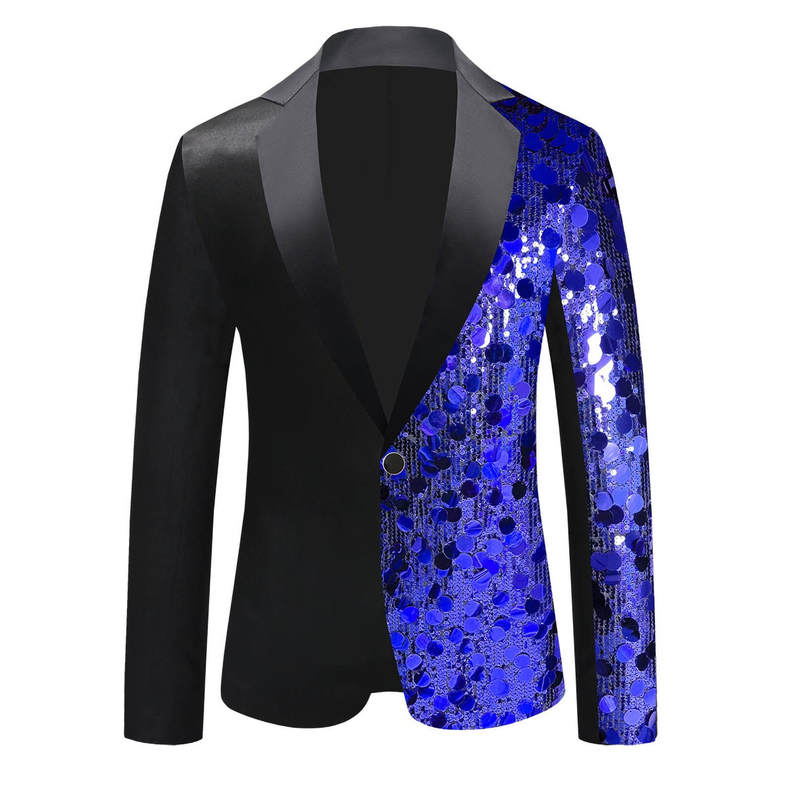 BinBiL Men's Sequin Suit Jacket Business Casual Blazer for Banquet ...