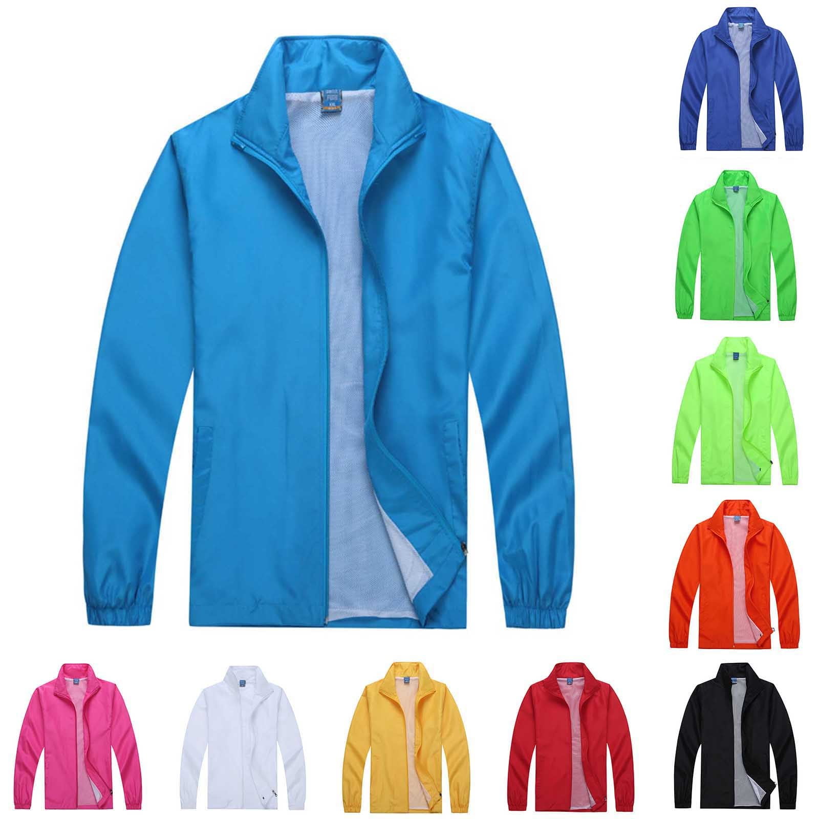 BinBiL Men's Track Jackets Lightweight Full-Zip Casual Coat Workout ...