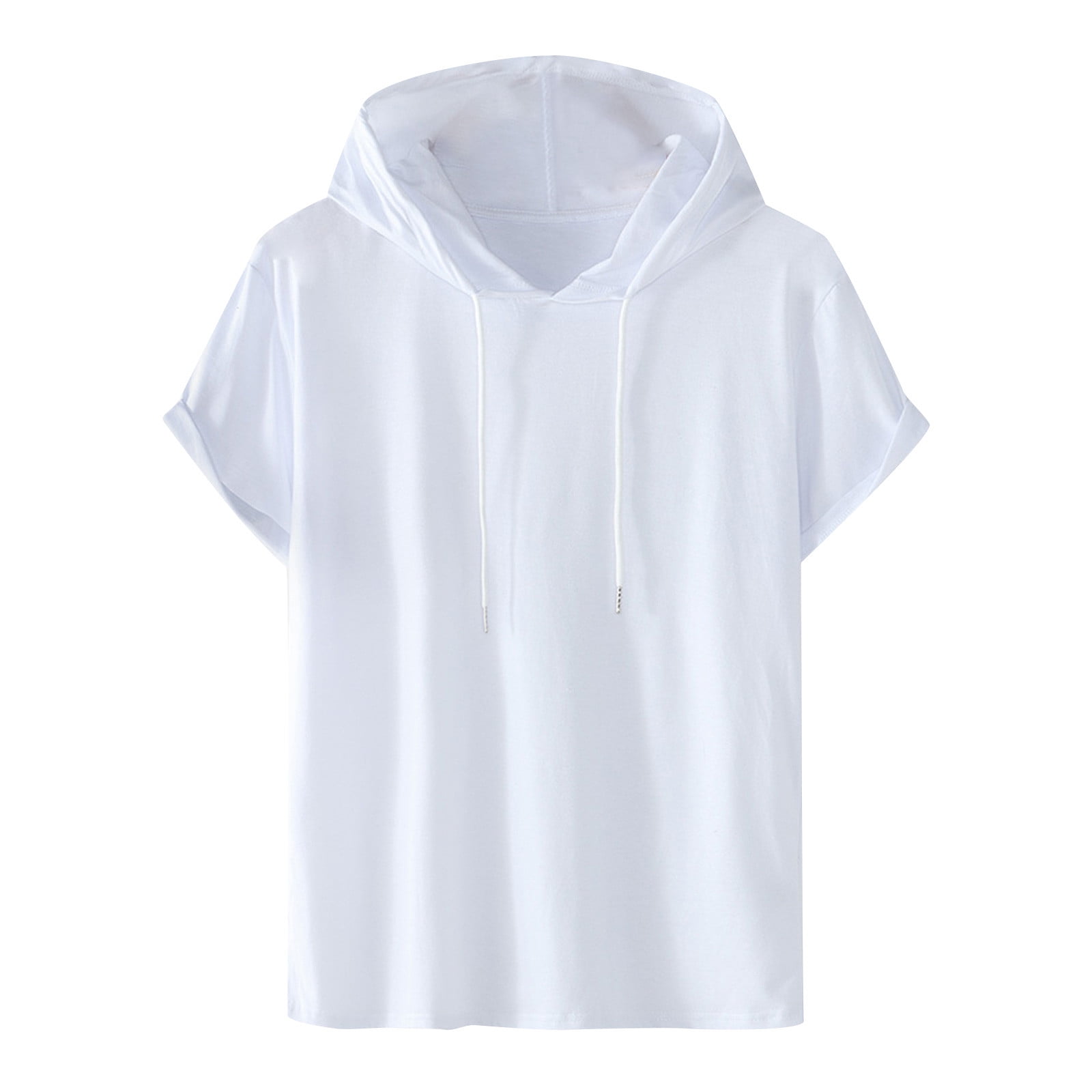 BinBiL Short Sleeve Hoodie Lightweight Soft Cotton Moisture Wicking ...
