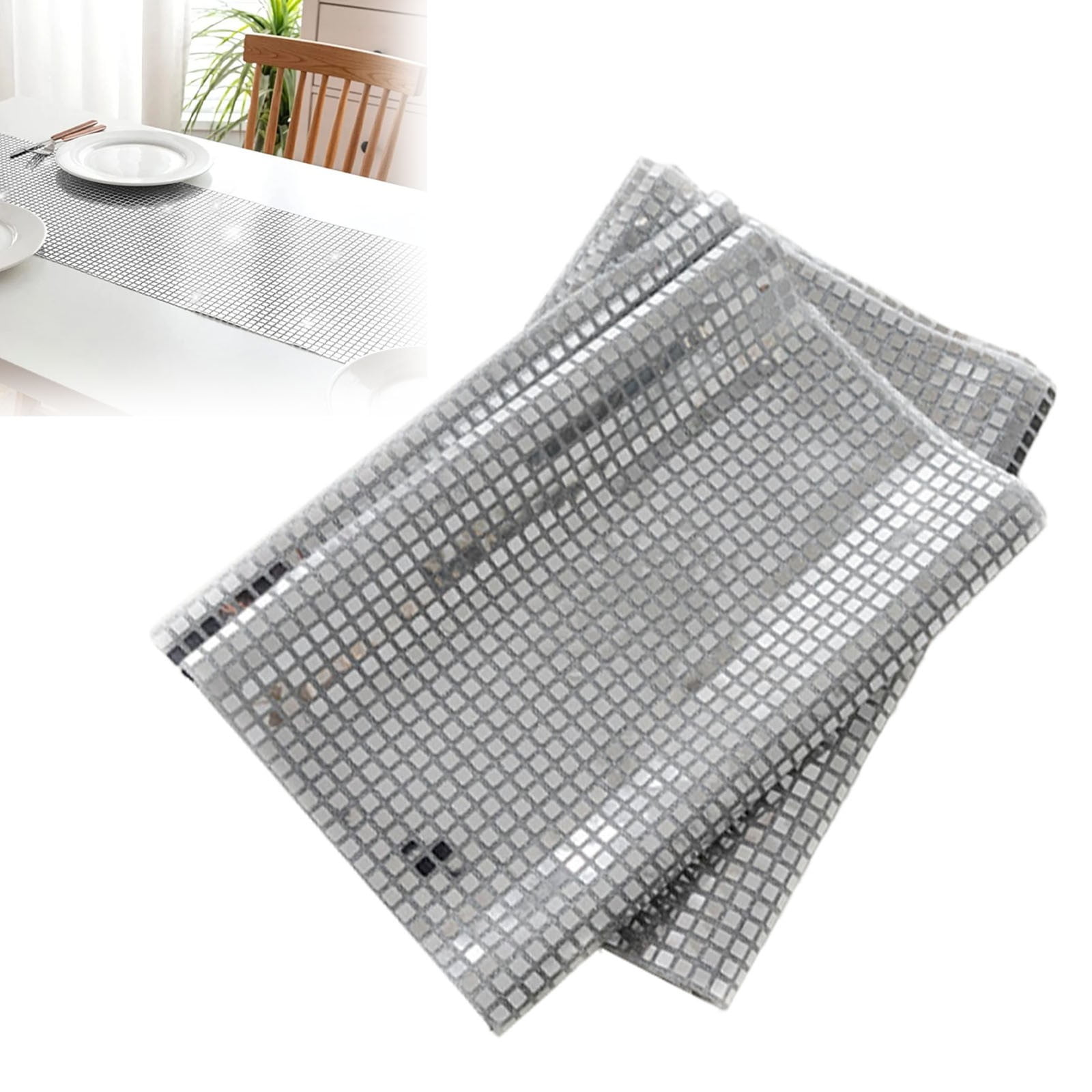 BinKFF 12 x 70 Inches Glitter Disco Party Table Runner Disco Ball Decor ...