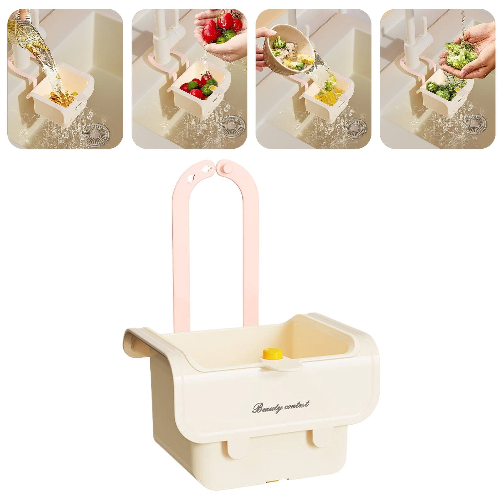 BinKFF 2025 New Faucet Hanging Strainer, Press Automatic Dumping ...