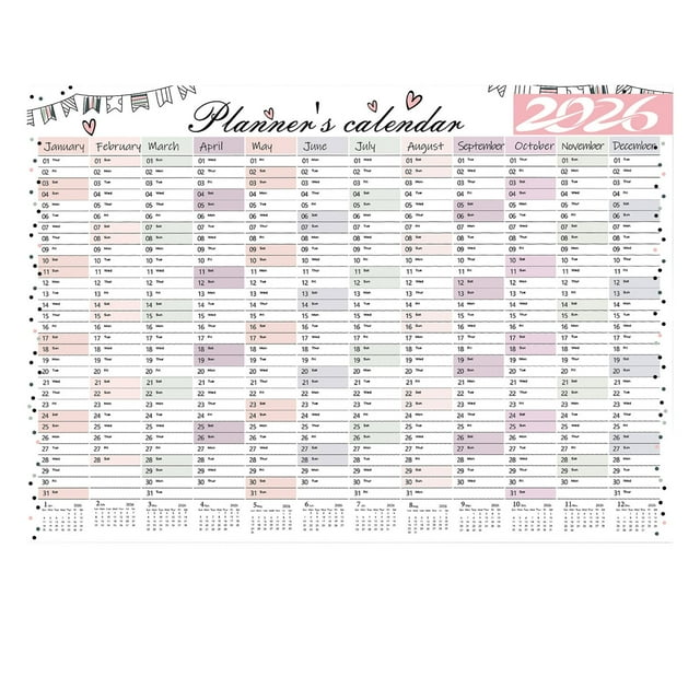 BinKFF 2026 Calendar Wall - 2026 Yearly Wall Calendar, January 2026 ...