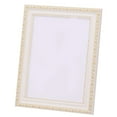 BinKFF 5x7 Vintage Picture Frame Retro White Gold Line Picture Frames ...