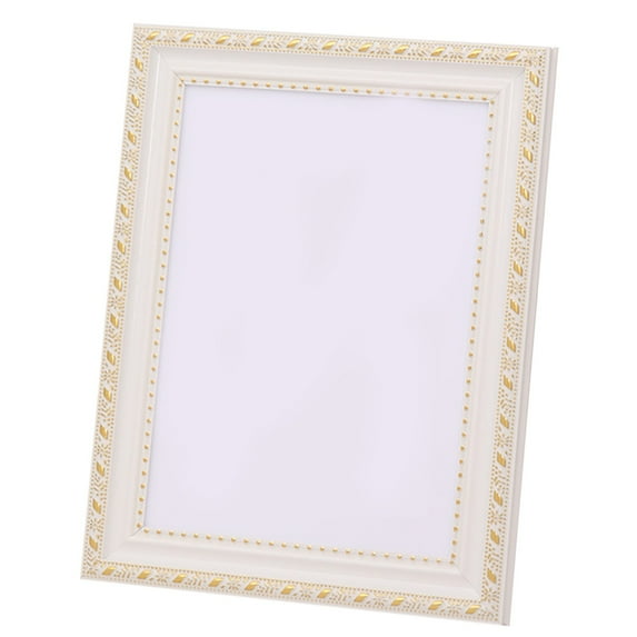 BinKFF 5x7 Vintage Picture Frame Retro White Gold Line Picture Frames ...