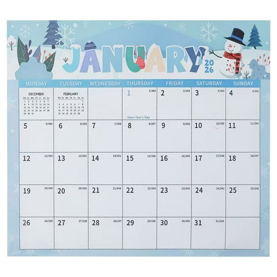BinKFF Aesthetic 2026-2027 Magnetic Calendar for Refrigerator, 18-Month ...