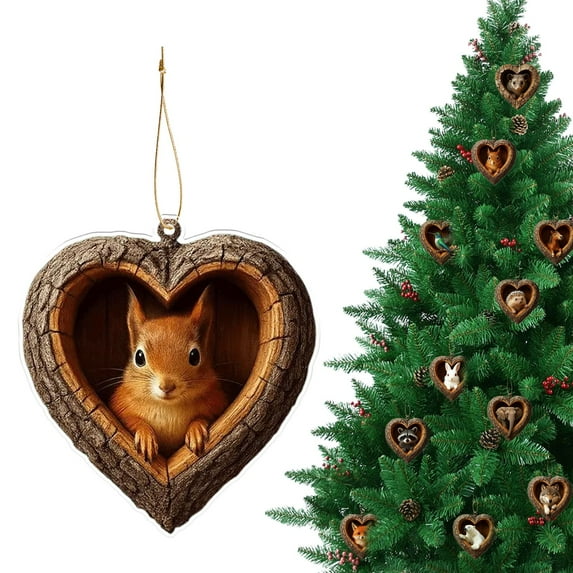 BinKFF Animal Christmas Ornament - Forest Animals Hanging Decorations ...