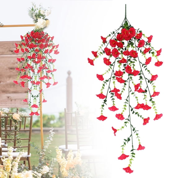 BinKFF Artificial Hanging Morning Glory Flowers,1PCS Realistic ...