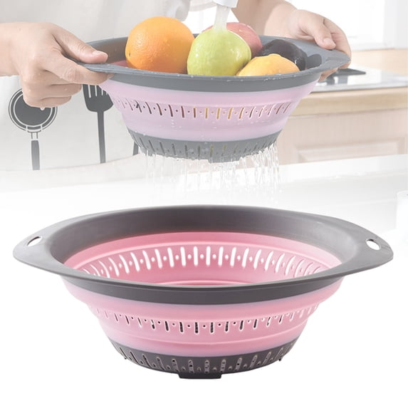 BinKFF Blue Kitchen Strainer Colander - Collapsible Strainer Colander ...