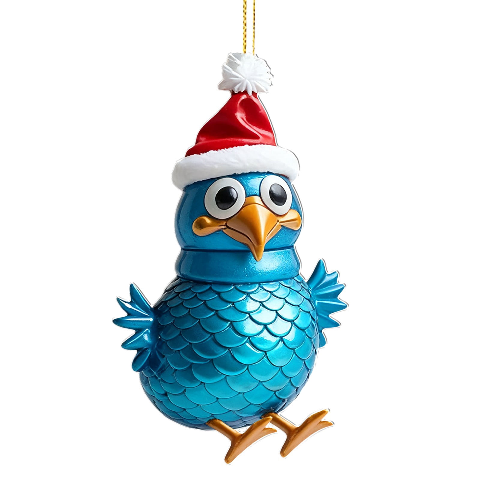 BinKFF Christmas Chicken Acrylic Ornaments Set Funny Christmas Chicken ...