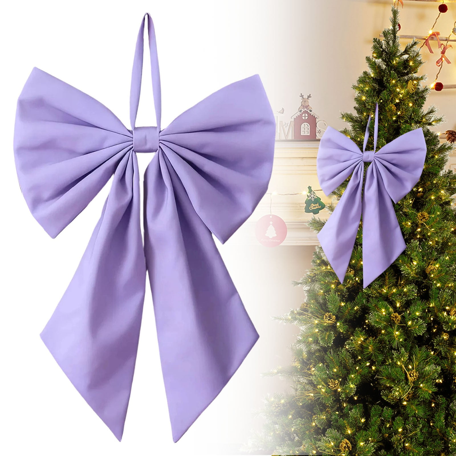 BinKFF Christmas Decoration Velvet Bows 7" Christmas Bows for Tree ...