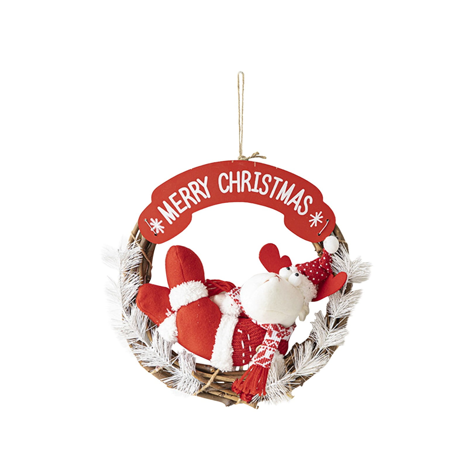 BinKFF Christmas Santa Wreath Decorations, Standing Christmas Plush ...