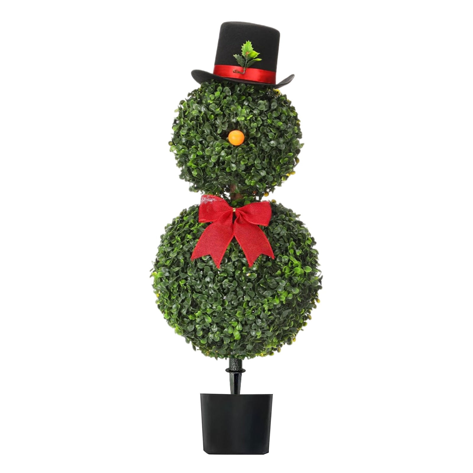 BinKFF Christmas Snowman Topiary 30'' Artificial Snowman Shaped Topiary ...