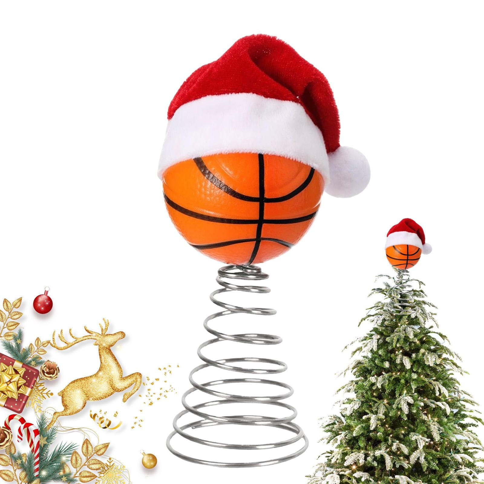 BinKFF Christmas Tree Topper | Basketball Baseball Seasonal Decoration ...