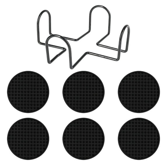 BinKFF Coasters Set of 6 with Holder,Coasters for Drinks,Coffee Table ...