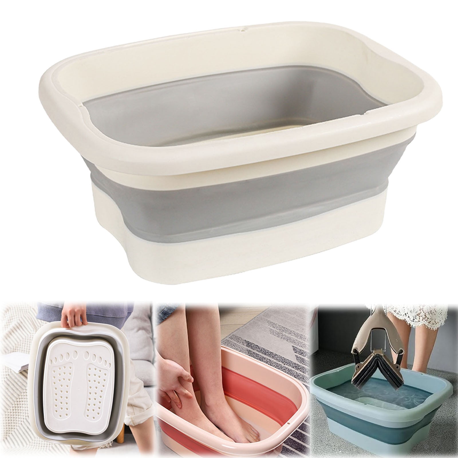 BinKFF Foot Soaking Tub Collapsible Bucket for Foot Bath Soak Tub, Foot ...
