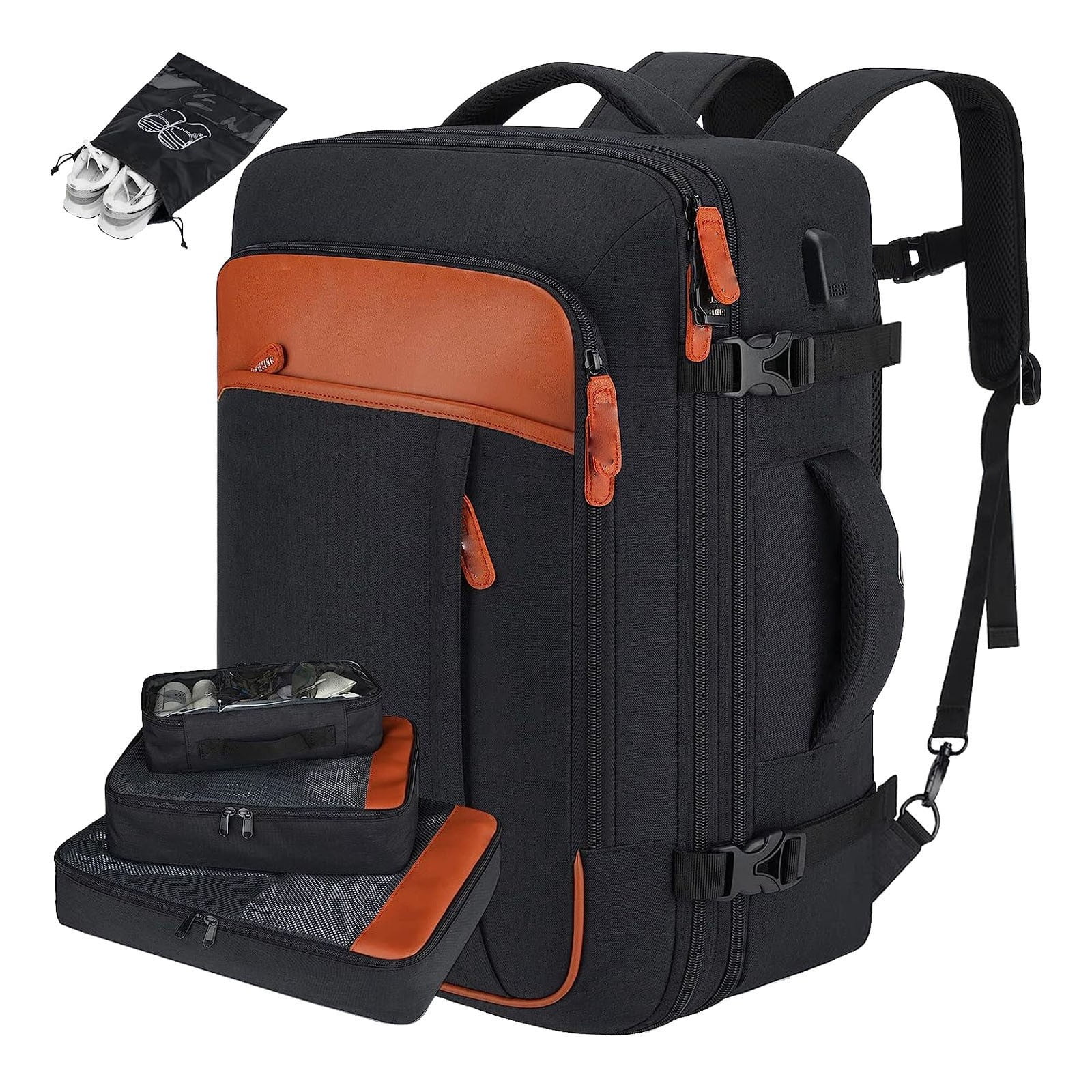 BinKFF Large Carry On Travel Backpack: 40L Waterproof Personal Item ...