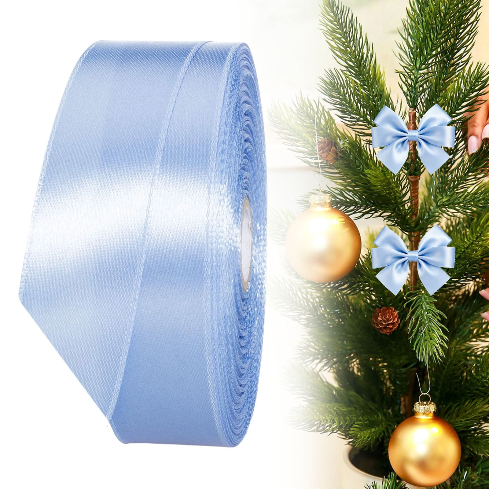 BinKFF Rainbow Ribbon 1 Inch Double Faced Satin Ribbon Set for Gift ...