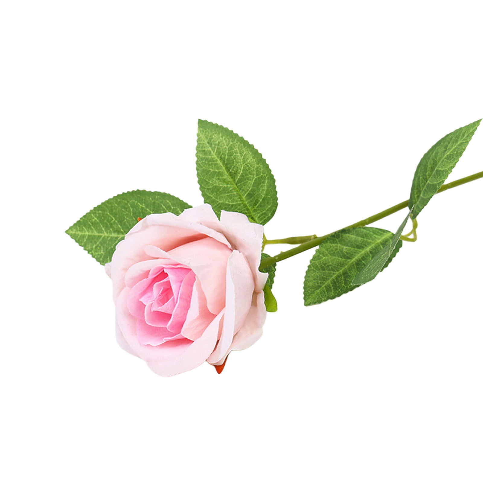 BinKFF Velvet Artificial Flowers Rose, Single Rose Real Touch Fake Silk ...