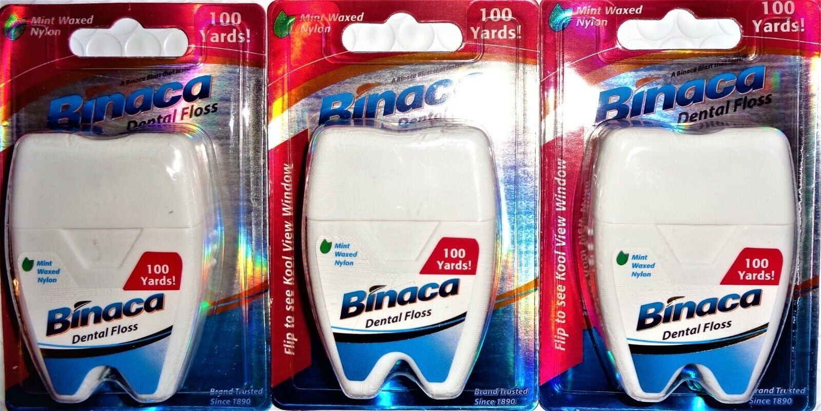 Binaca Dental Floss (100 yards), pack of 3 - Walmart.com