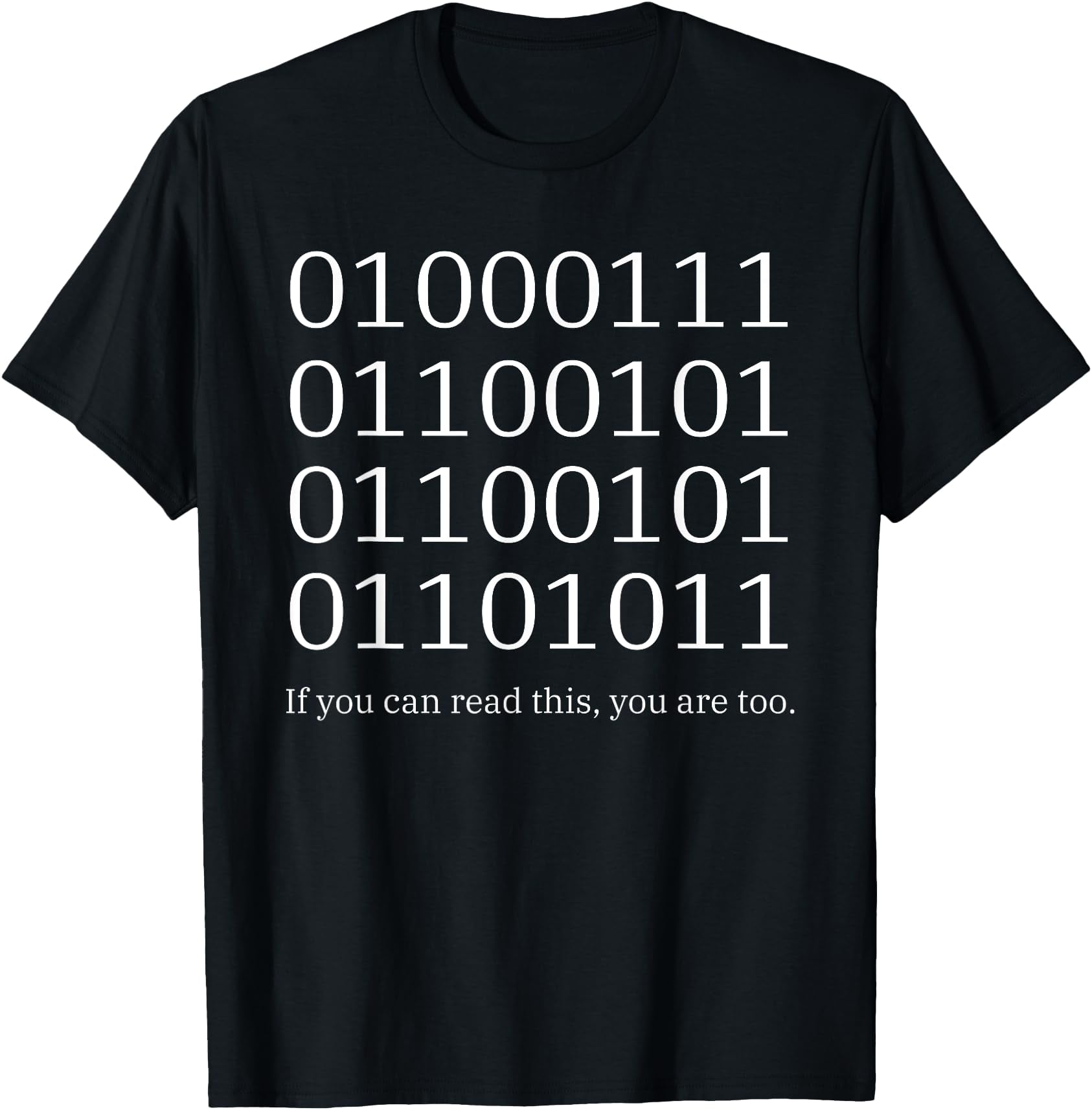 Binary Code Funny Computer Science Programmer And Coding T Shirtcharcoal Colorsize Ym