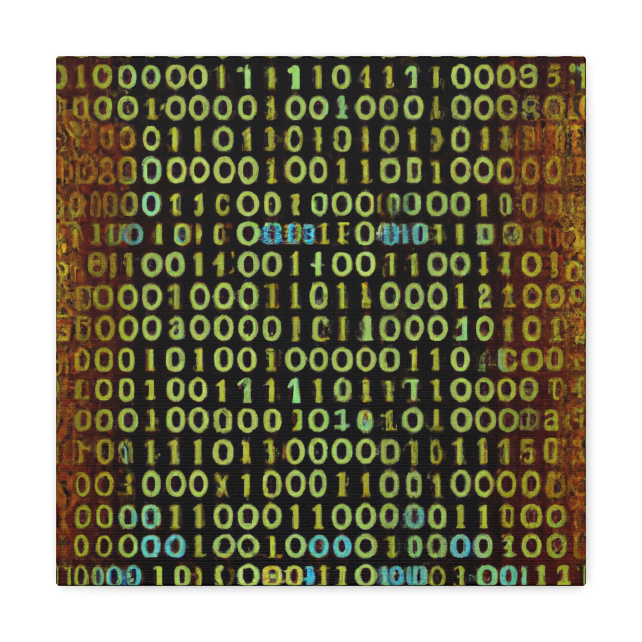 Binary Code Illuminated - Canvas - Walmart.com