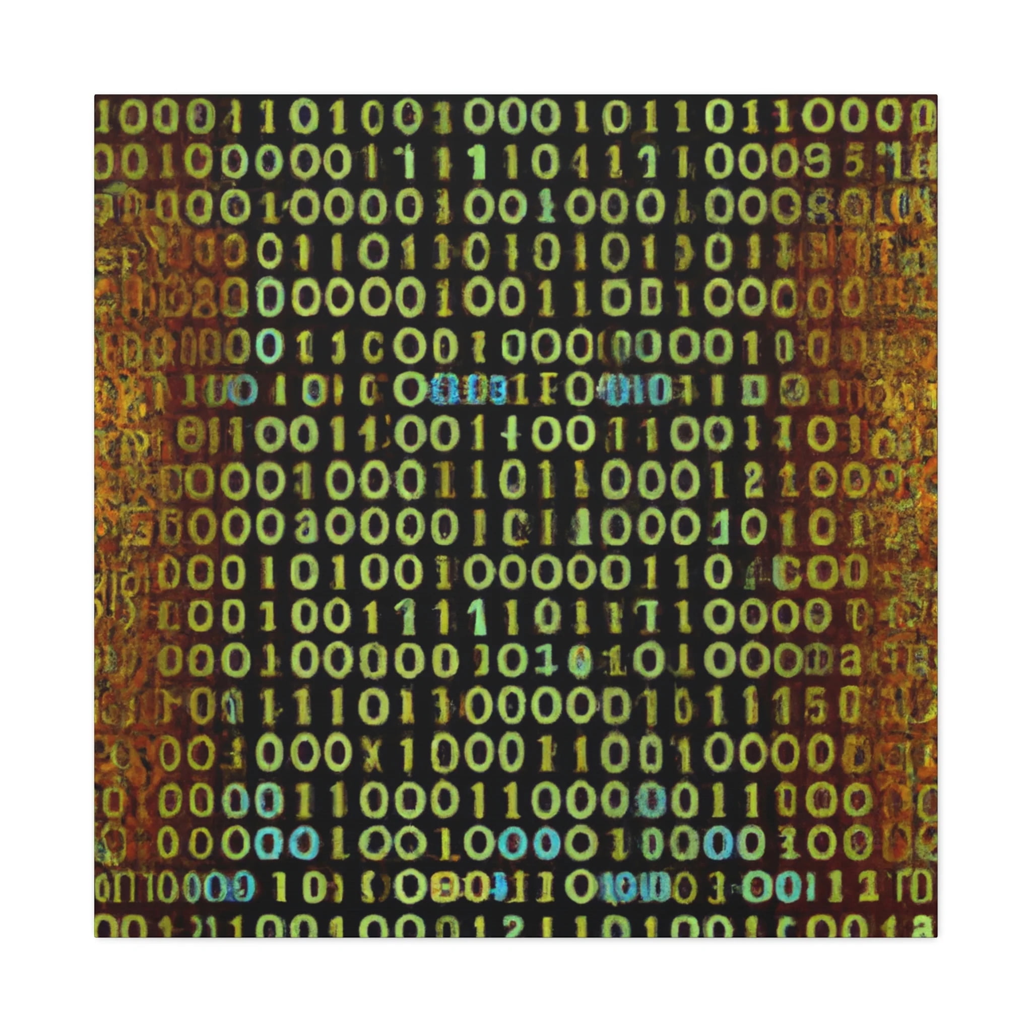 Binary Code Illuminated - Canvas - Walmart.com