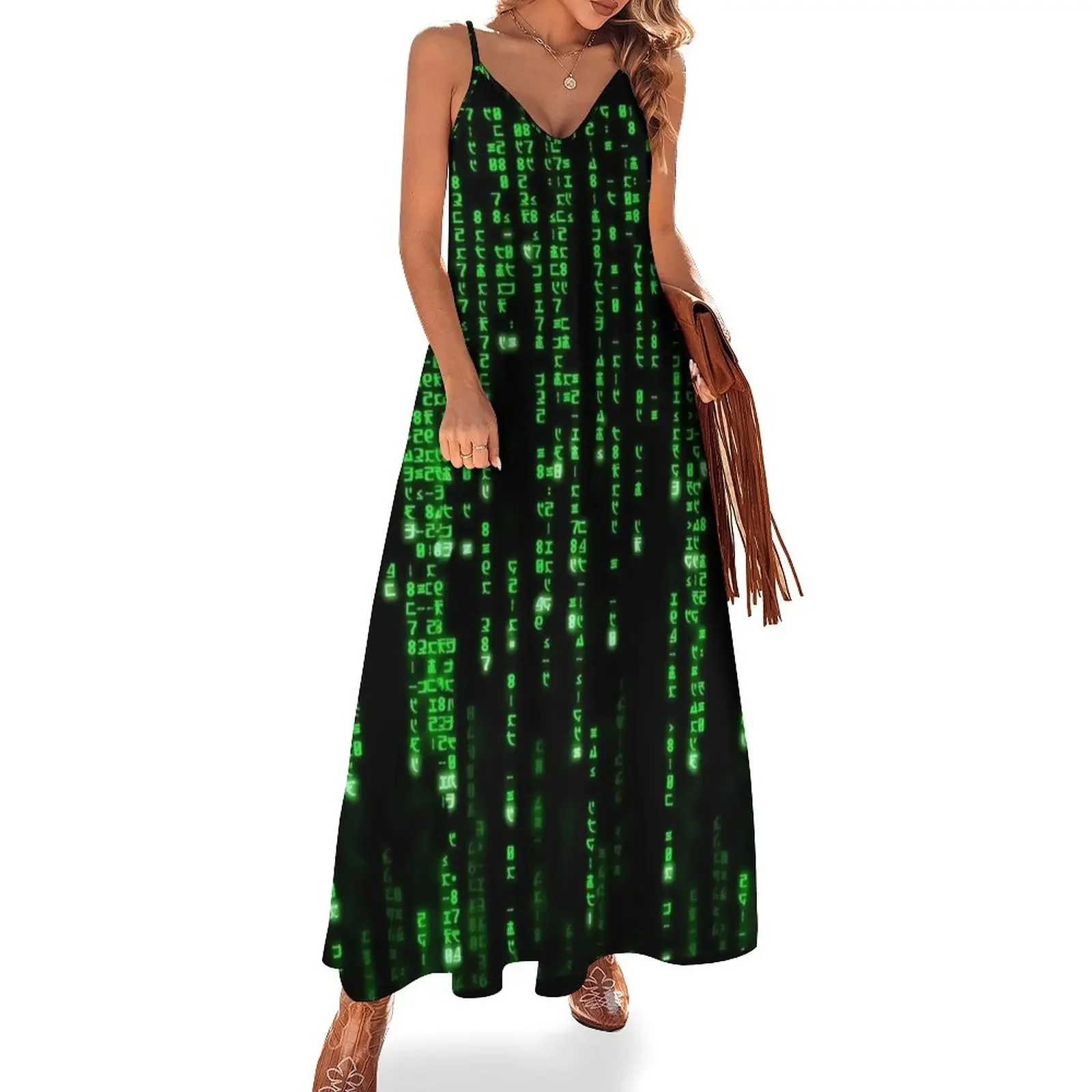 Binary Code - The Matrix Program Sleeveless Dress elegant chic wedding ...