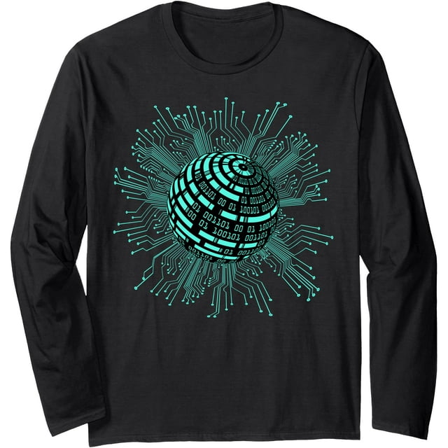 Binary Coding Computer Nerd Geeks Programmer Funny Coding Long Sleeve T Shirtirish Green Color 3768