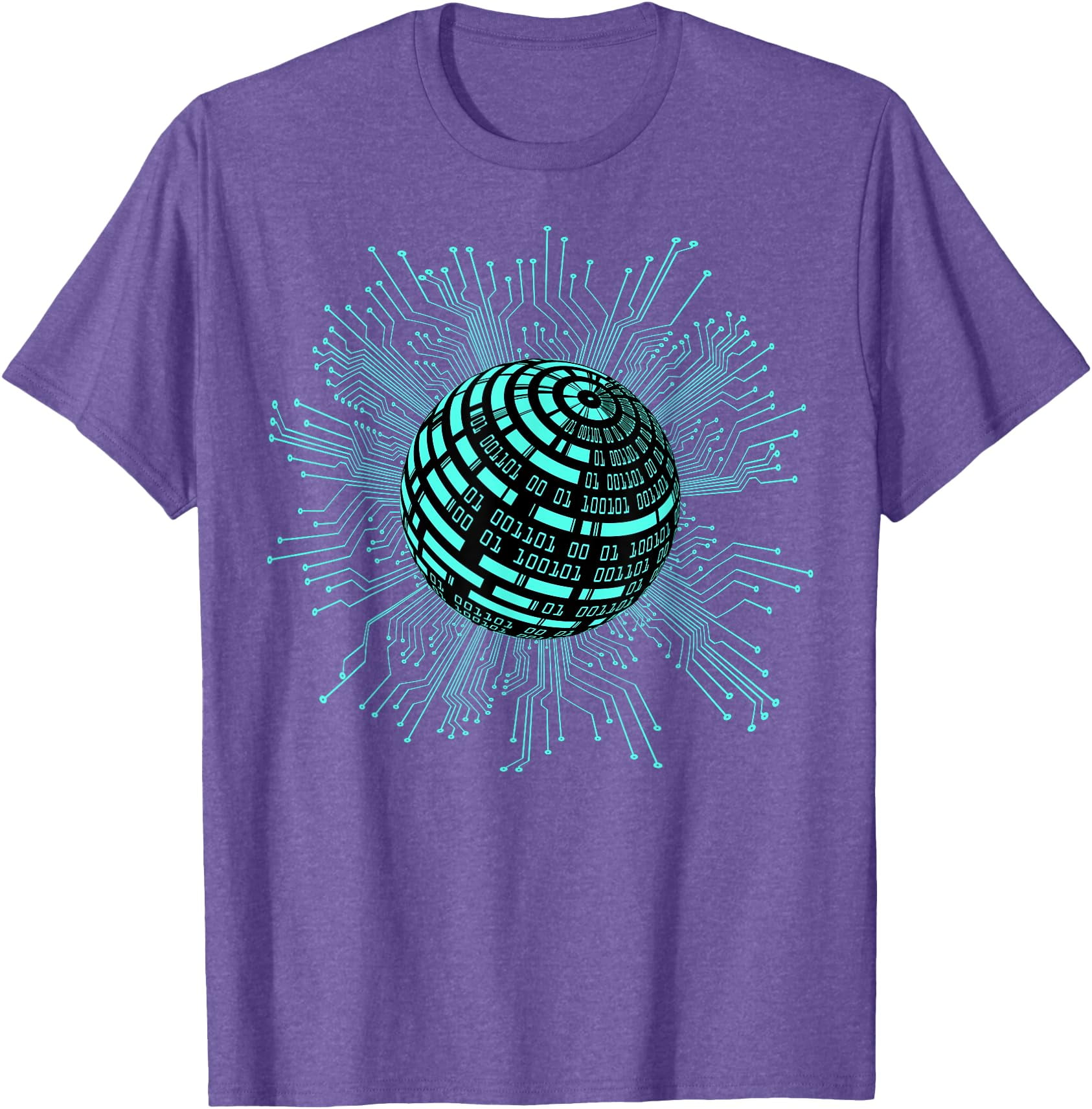 Binary Coding Computer Nerd Geeks Programmer Funny Coding Softstyle Unisex T-Shirt,Purple ...