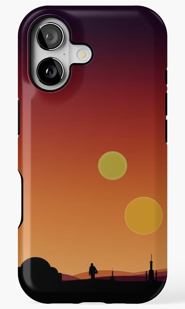 Binary Sunset Sci Fi Tatooine Desert Graphic Phone Case for iPhone 17 ...
