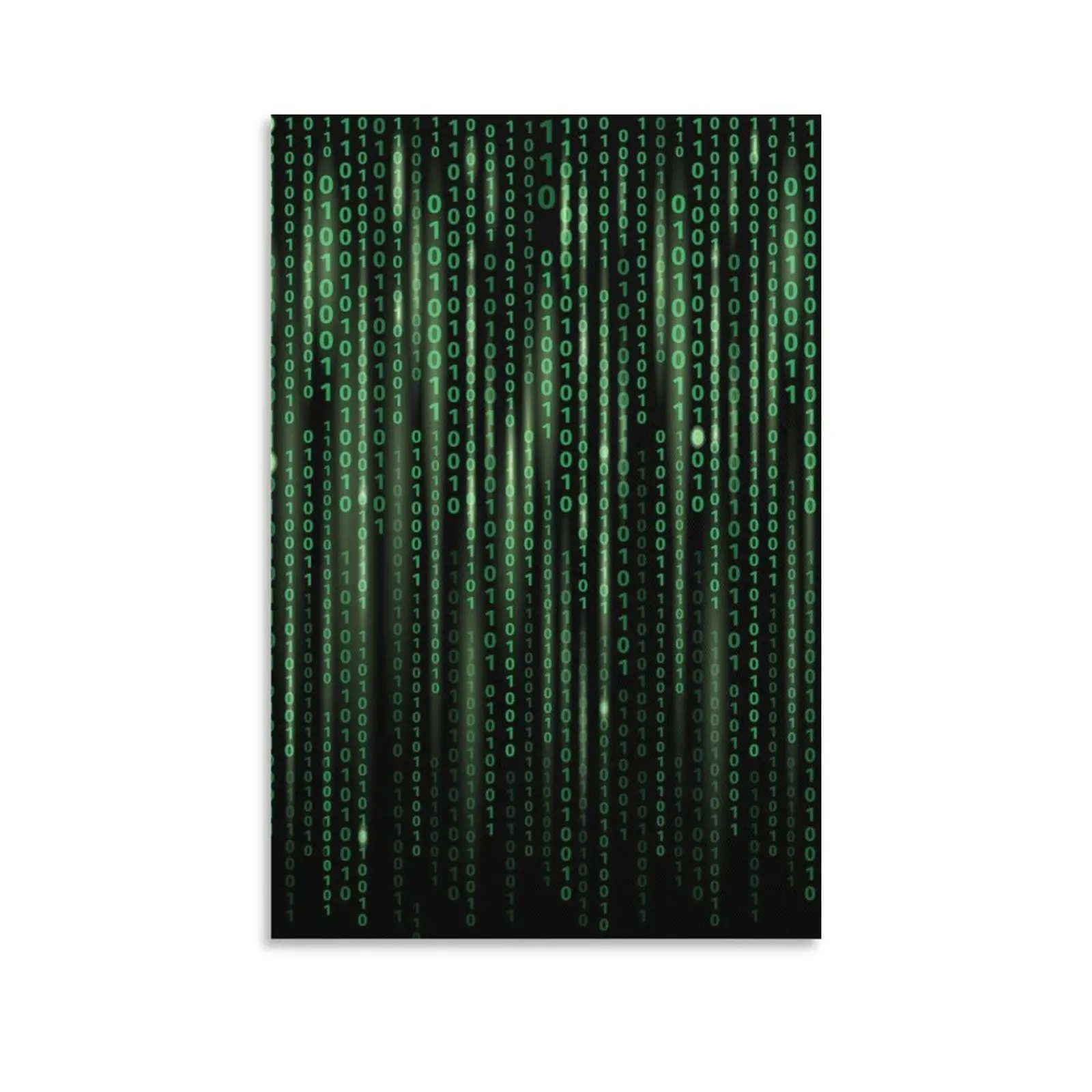 Binary code background matrix code Canvas Painting ration r for room ...