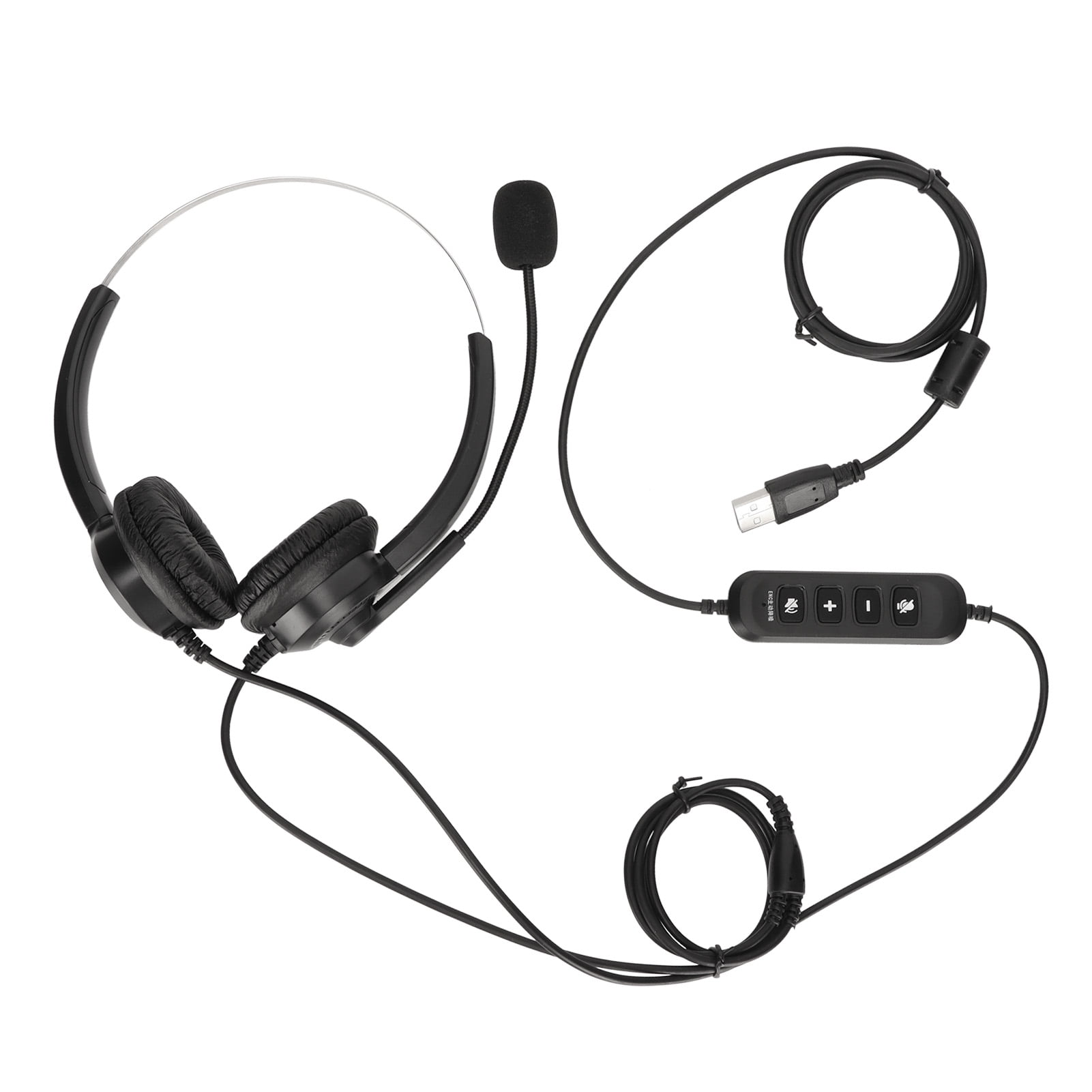 Binaural Customer Service Headset Noise Reduction Volume Adjustment ...