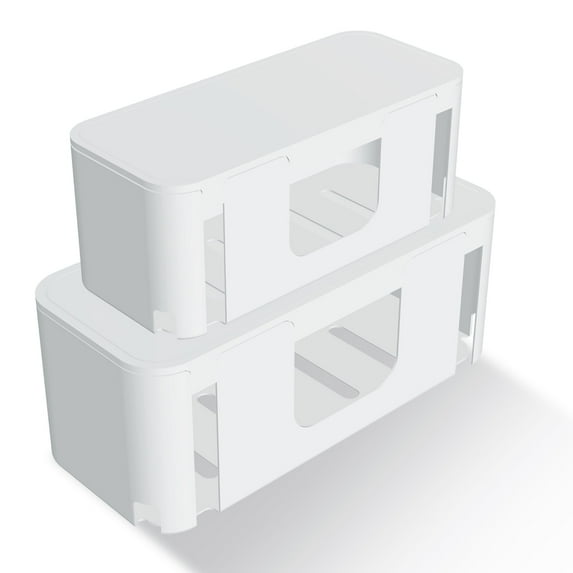 Binazon Cable Management Box, Cord Organizer Box for Table, Hide Power ...