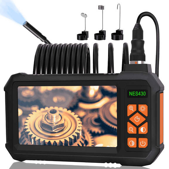 Inspection Camera with Light, 1080P Borescope Camera with Light, 4.3 ...